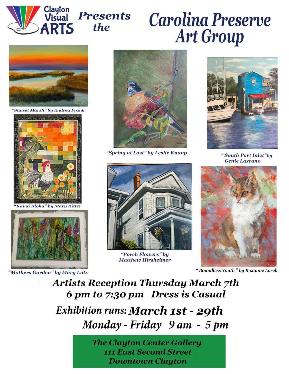 Call for Artists | Clayton Visual Arts | Bringing Art To Clayton, NC